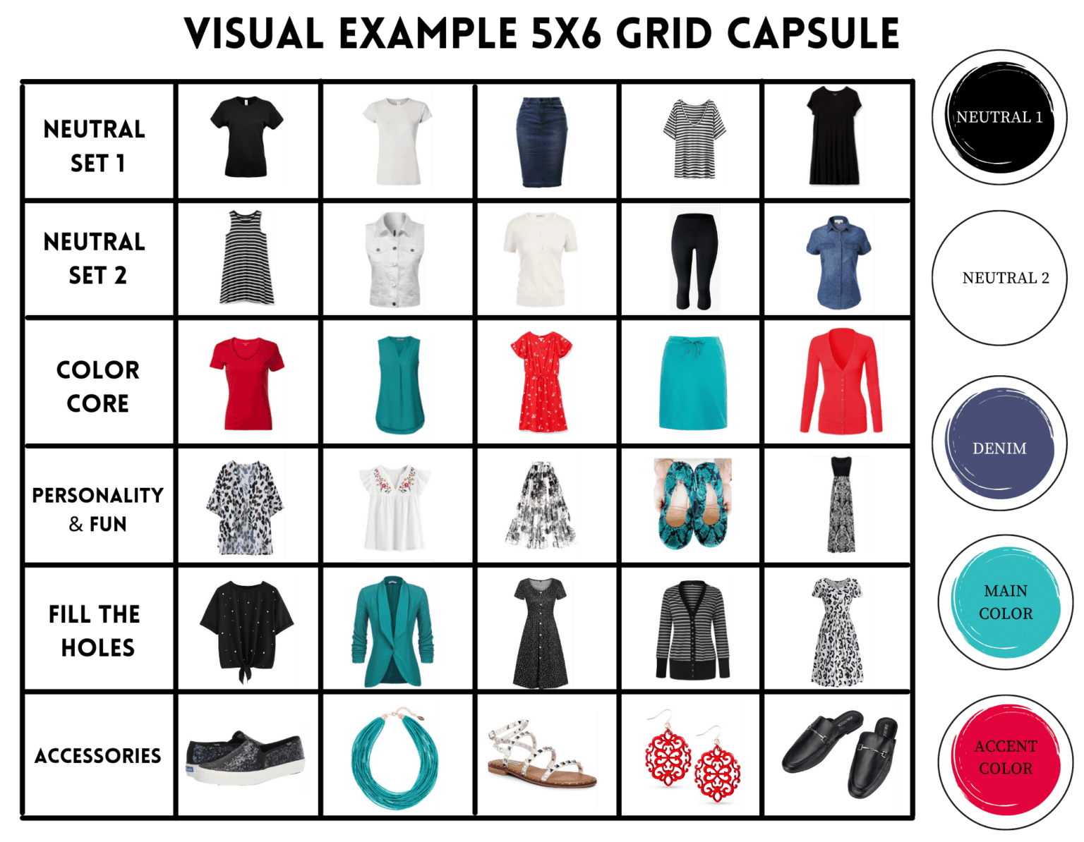 Create a Simple Grid Capsule Wardrobe: Free Download Included