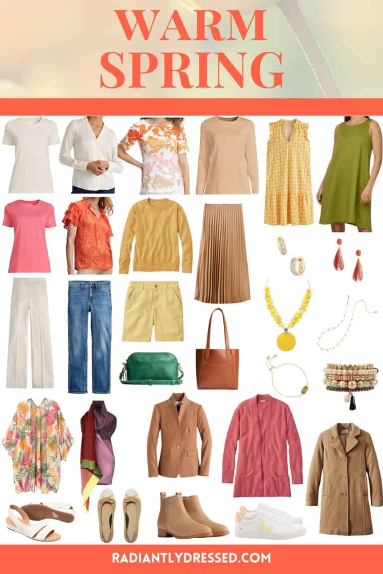 Warm Spring: Color Palette and Wardrobe Guide for 2025 at Radiantly Dressed