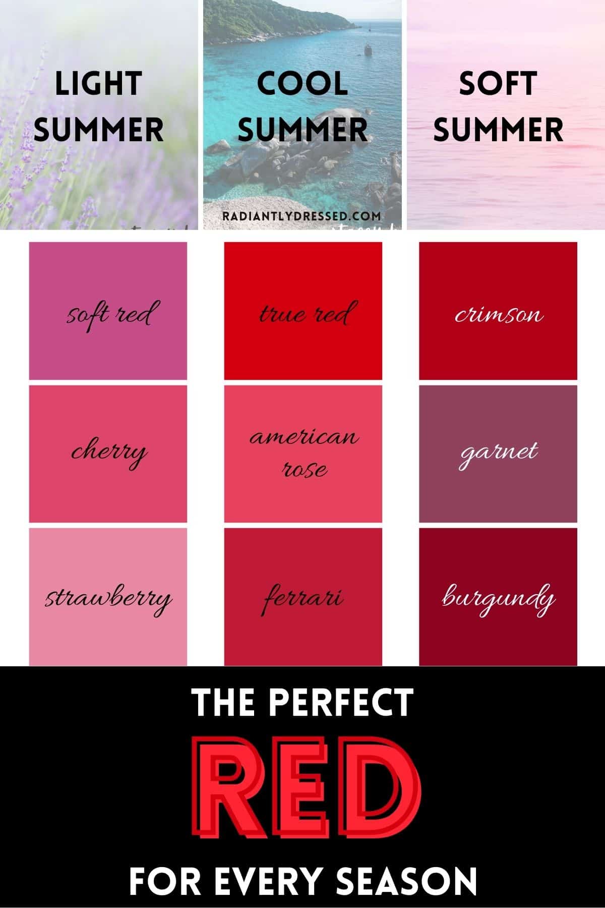 Red for Every Color Season – Find Your Perfect Shade of Red - Radiantly ...