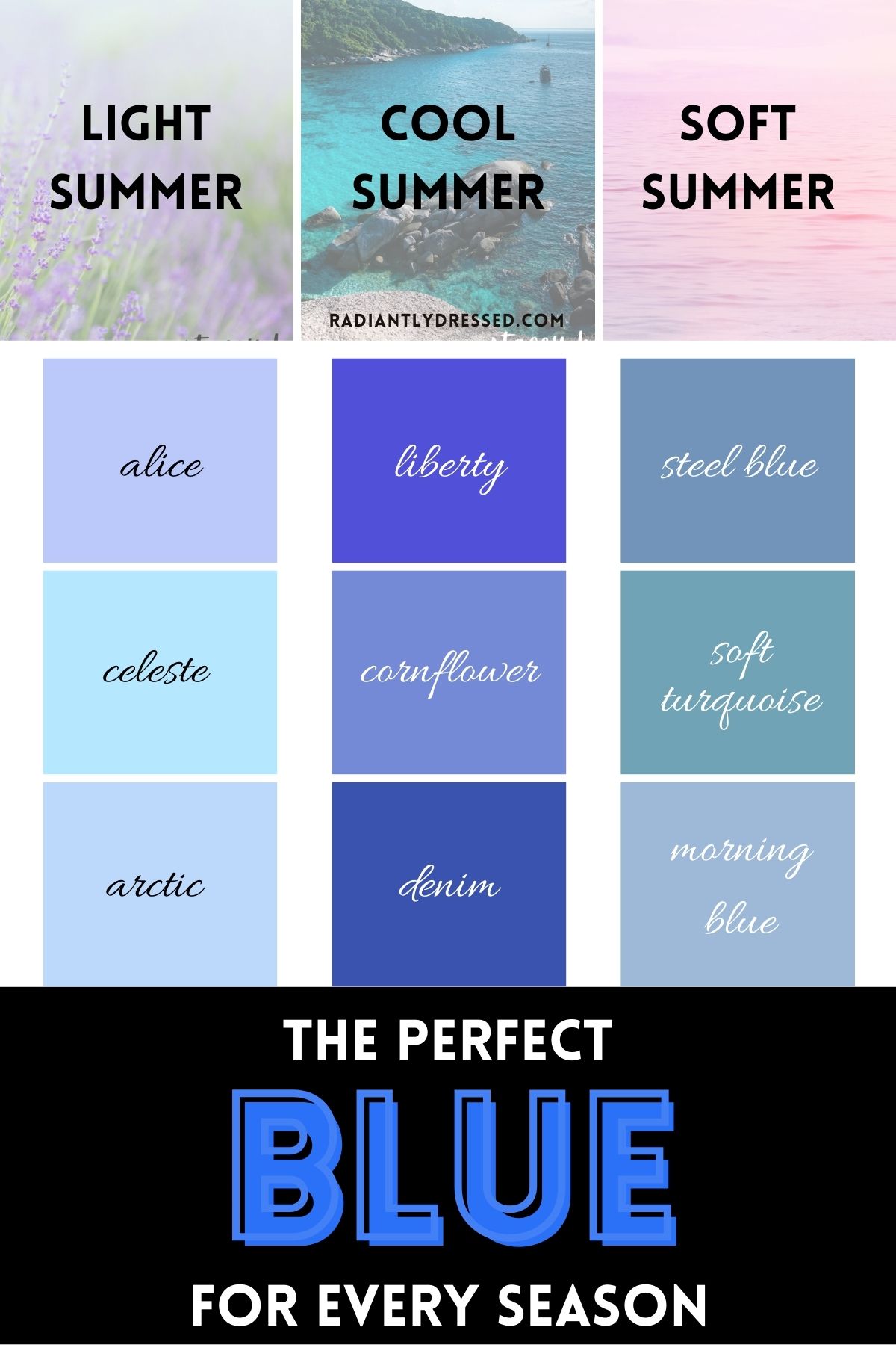 Blue for Every Color Season – Find Your Perfect Blue Hue - Radiantly ...