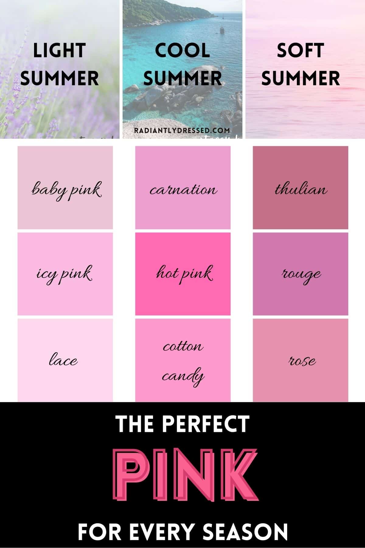 Pink for Every Color Season – Find Your Perfect Pink Hue - Radiantly ...