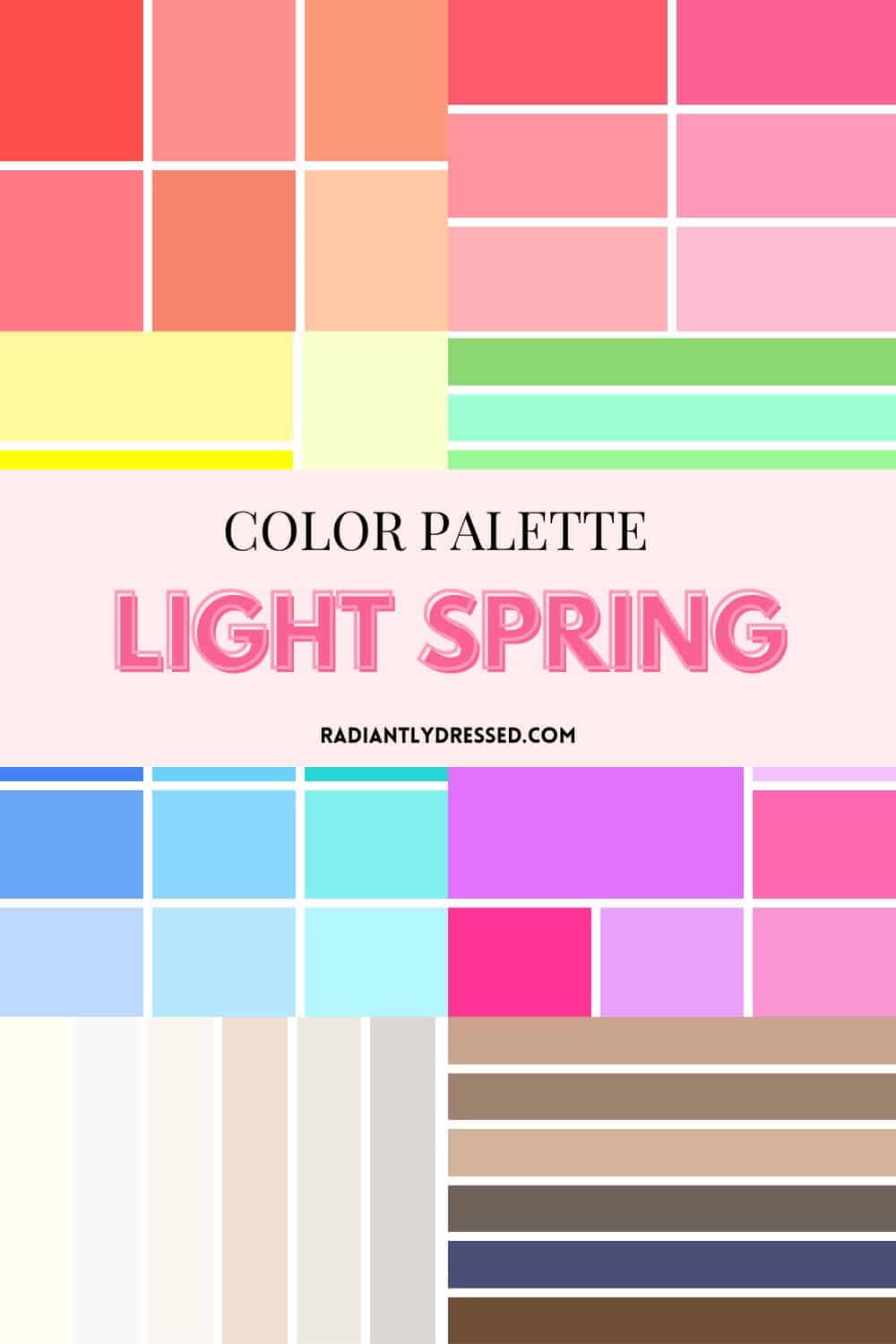 Light Spring: Color Palette and Wardrobe Guide for 2025 at Radiantly ...