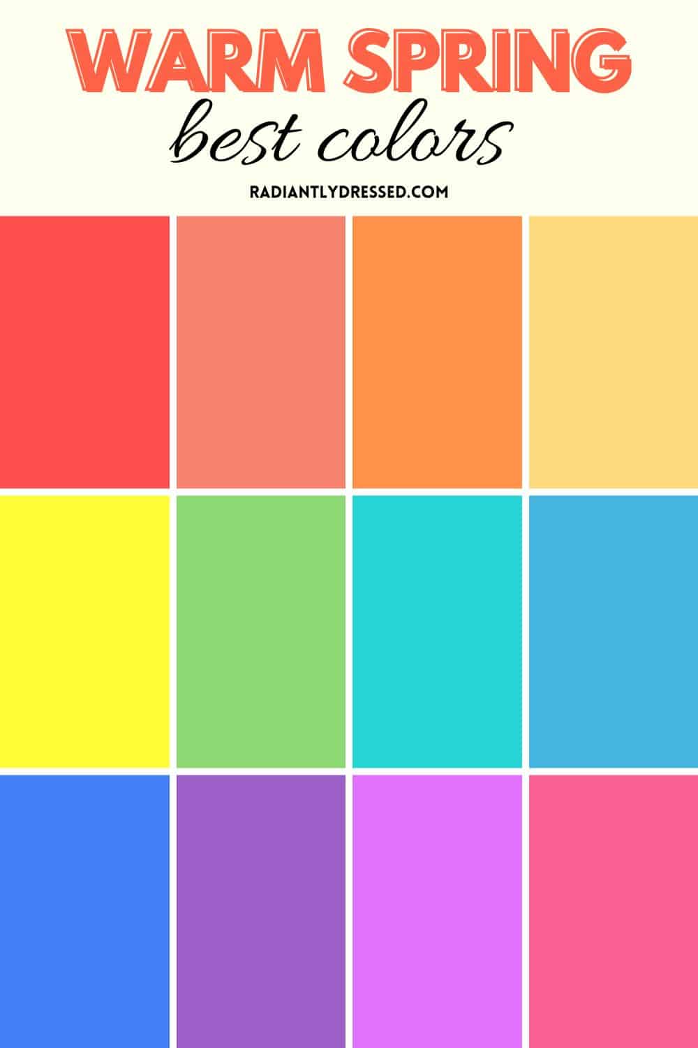 Warm Spring: Color Palette and Wardrobe Guide for 2025 at Radiantly Dressed