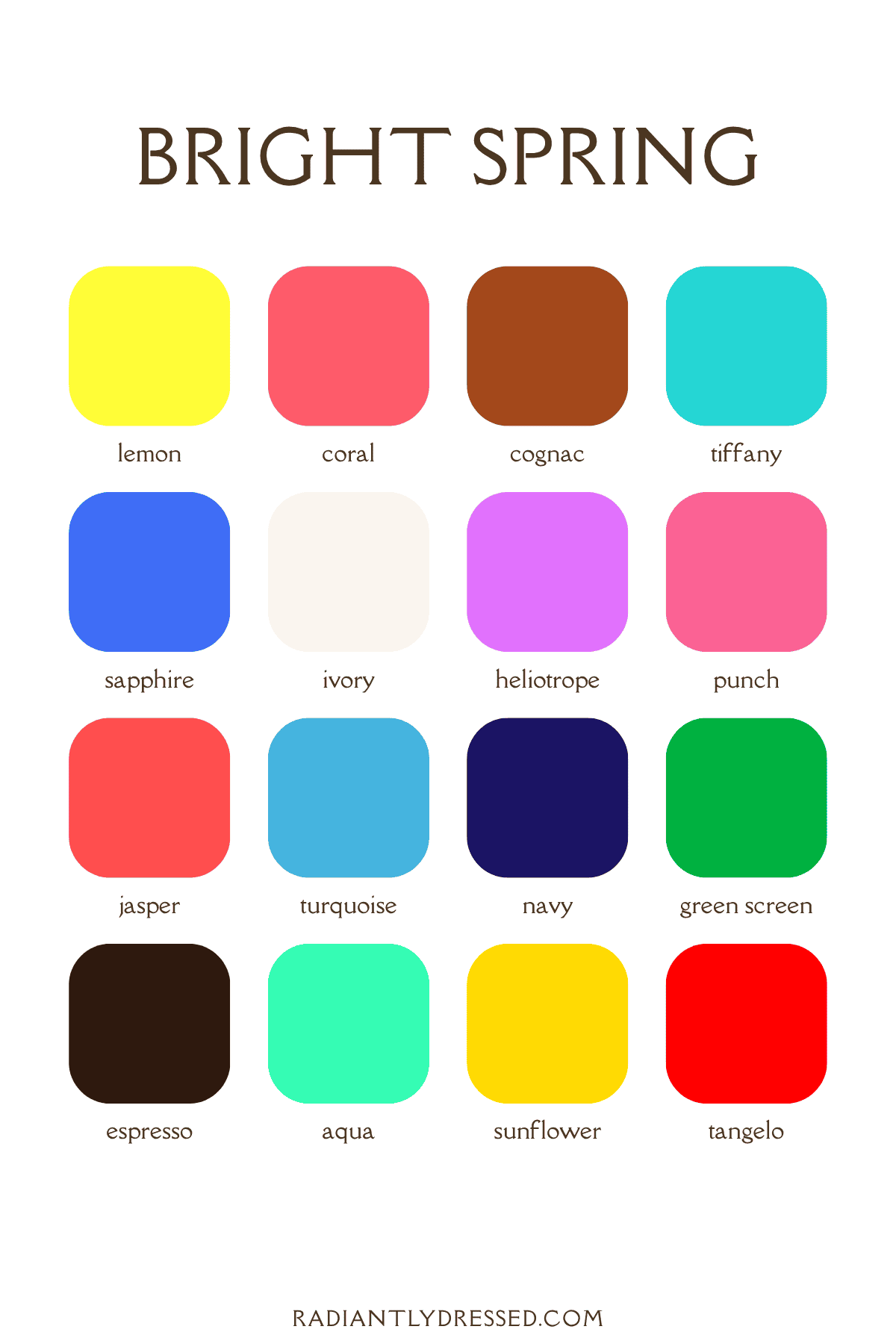 Bright/Clear Spring: Color Palette, Capsule Wardrobe, and Ultimate ...