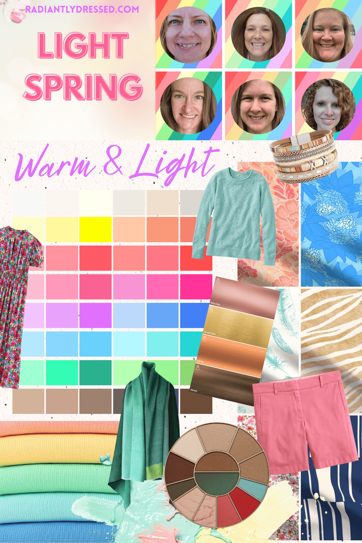 Light Spring: Color Palette and Wardrobe Guide for 2025 at Radiantly ...
